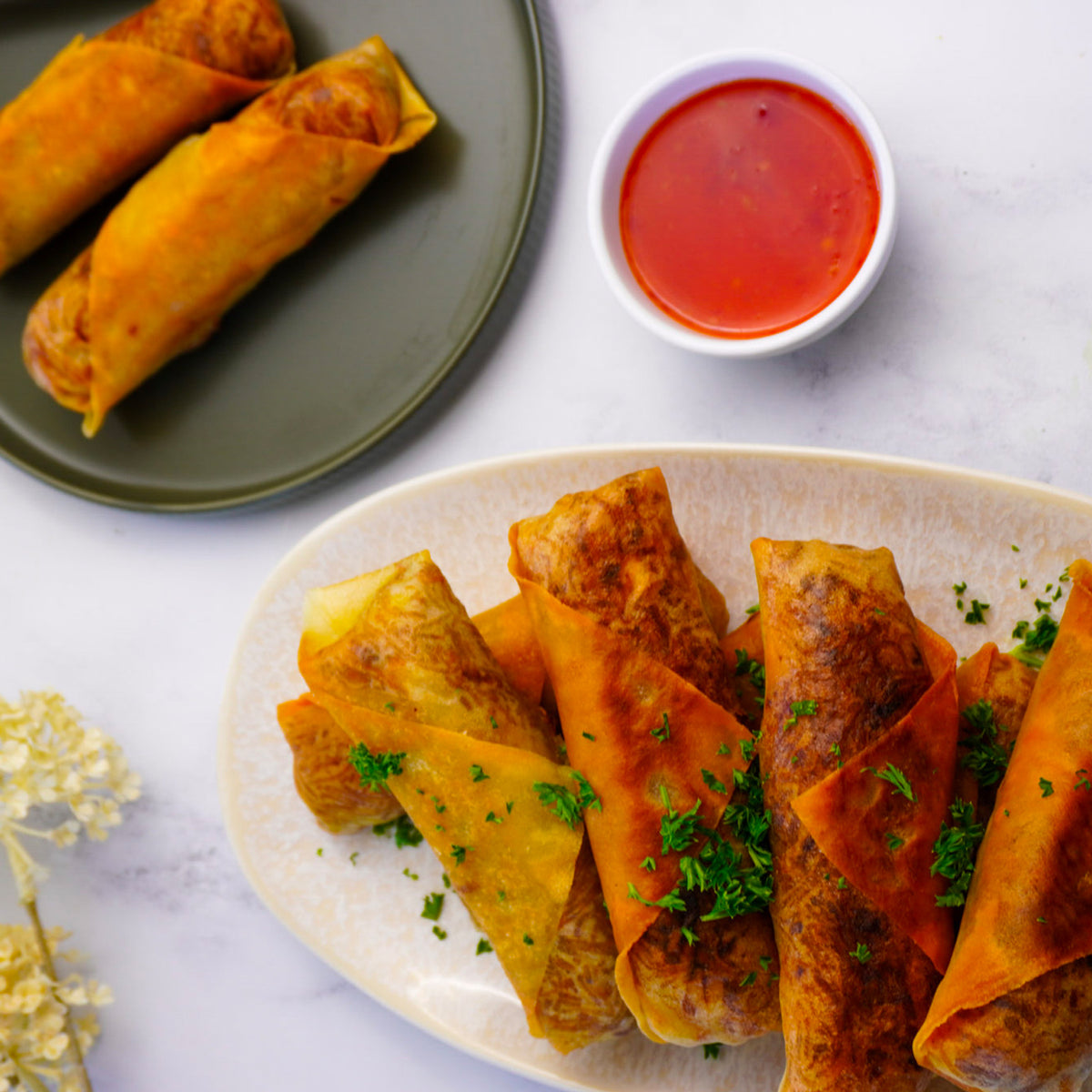 Crispy Spring Rolls — Pepper & Me