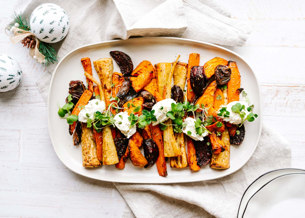 Roast Vegetables & Labneh With Spit Roast Salt Flakes — Pepper & Me